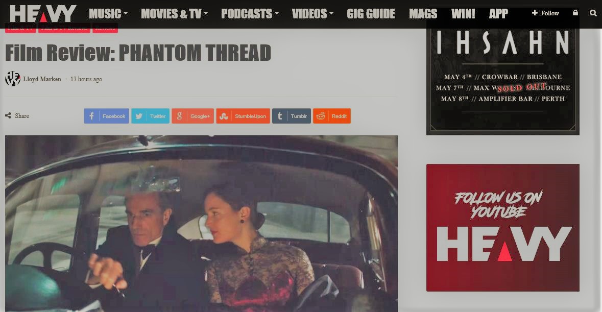 PHANTOM THREAD REVIEW AVAILABLE AT HEAVY – Back to the Drawing Board ...