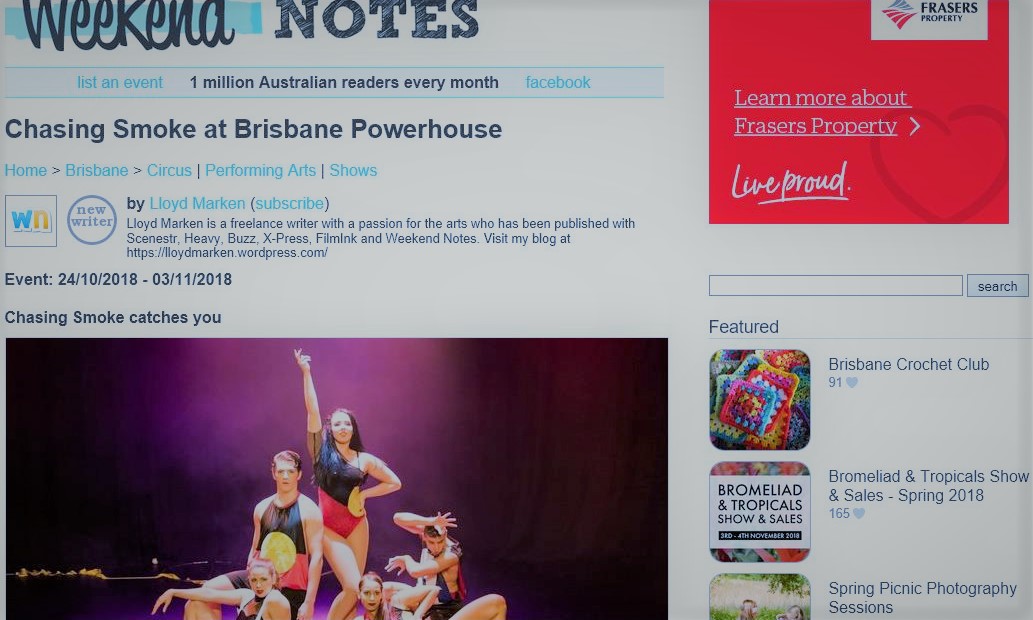 CHASING SMOKE REVIEW AVAILABLE ON WEEKEND NOTES – Back to the Drawing ...